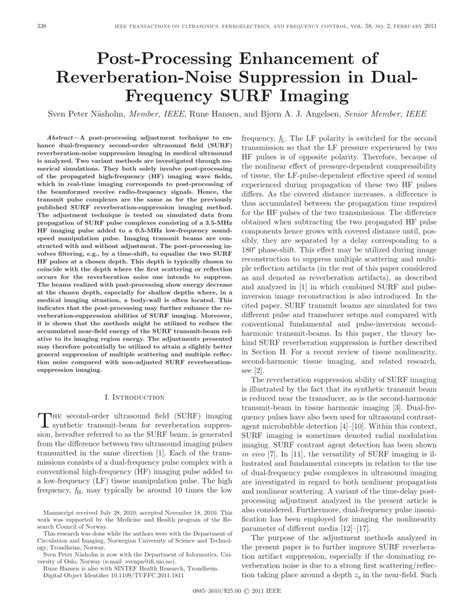 Pdf Post Processing Enhancement Of Reverberation Noise Suppression In