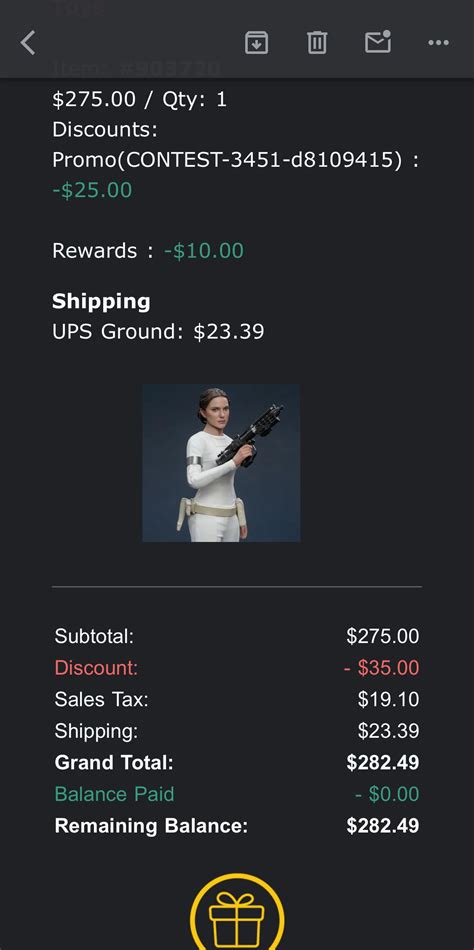 When Ordering From Sideshows Waitlist Make Sure To Always Enter A Random Giveaway For 25 Off