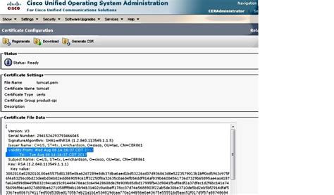 CER Certificate Expiry And Deletion Cisco