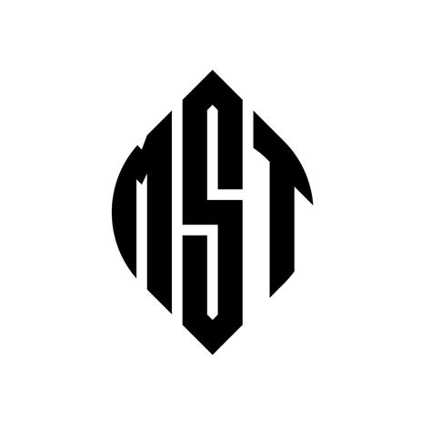 Mst Circle Letter Logo Design With Circle And Ellipse Shape Mst
