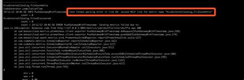 Push Dropwizard Metrics Error Pushgatewaywithtimestamp Text Format