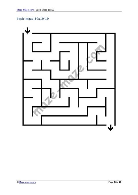 basic maze 10x10