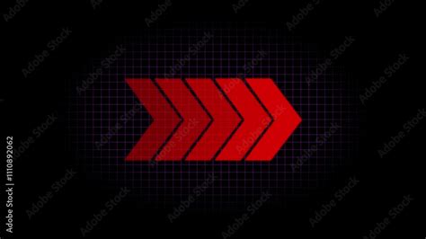 Red Arrow Loop Animation Direction Concept Arrow Loading Icon Concept