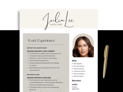 New Esthetician Resume Esthetician Resume Example And Guide For 2025