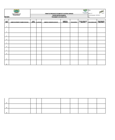 Formato De Prestamo De Documentos Pdf