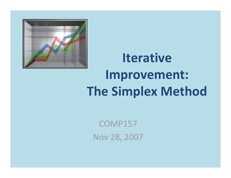 Iterative Improvement The Simplex Method Lecture Notes Comp 157 Docsity