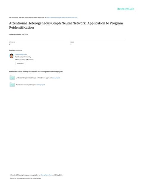 Pdf Attentional Heterogeneous Graph Neural Network Application To