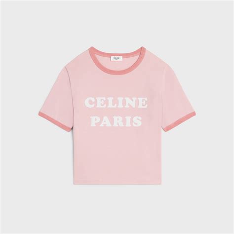 Celine Paris 70s T Shirt In Cotton Jersey Light Rose Vieux Rose