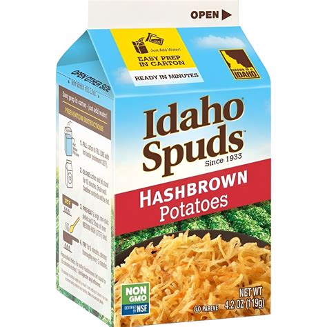 Idaho Spuds Hashbrown Potatoes 4 2 Ounce Pack Of 8 Easy To Rehydrate