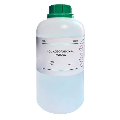Solução De Ácido Tânico 5 Aquosa 1000ml Loja Do Laboratório