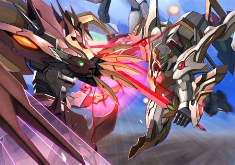 Lancelot Guren Seiten And Lancelot Albion Code Geass Drawn By R