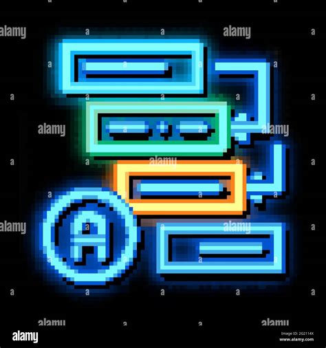 Graphical Automatic Algorithm Neon Glow Icon Illustration Stock Vector