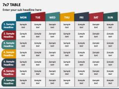 X Table For PowerPoint And Google Slides PPT Slides