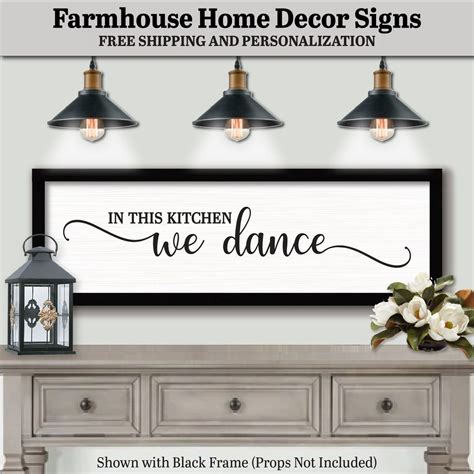 In This Kitchen We Dance Sign Plaque Farmhouse Home Decor Preppy Room