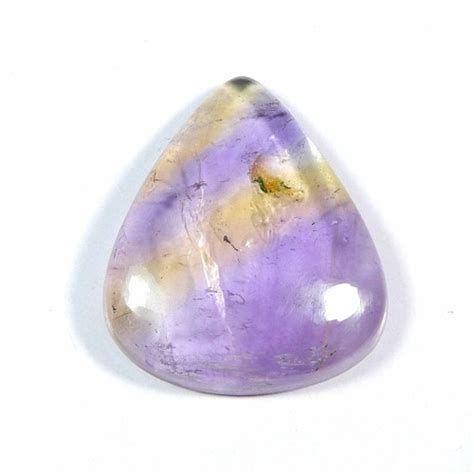 Natural Yellow Purple Ametrine Gemstone Pear Shape Cabochon Loose 33