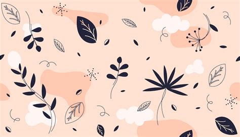 Premium Vector Seamless Floral Pattern High Quality Vector Abstract Boho Style Background