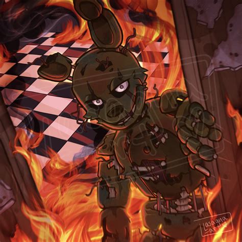 Springtrap Fnaf Art Print Etsy