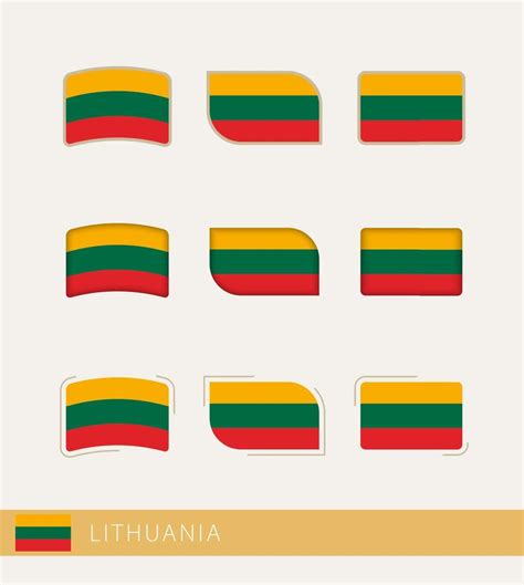 Vector Flags Of Lithuania Collection Of Lithuania Flags 11691183
