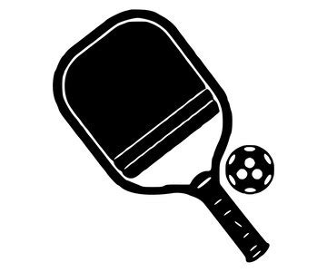 Ilustrasi Vektor Cetak Dayung Pickleball Clipart Pickleball Simbol