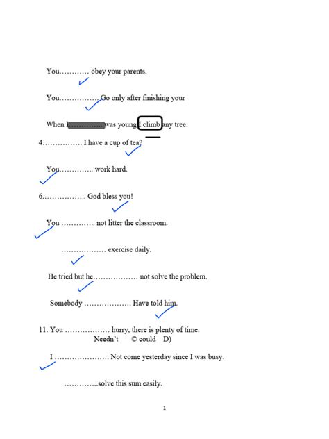 Modals Ex Class 910 Pdf