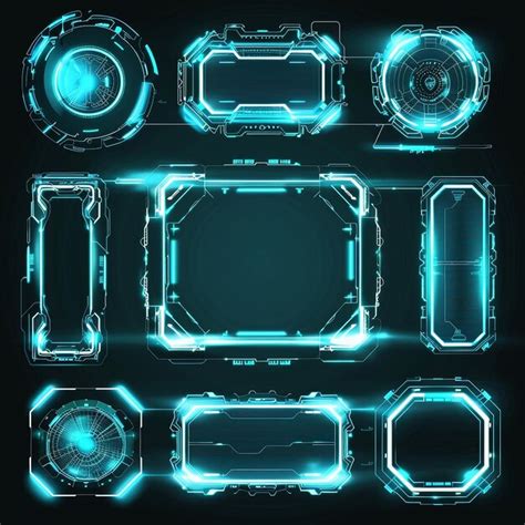 Futuristic Digital Interfaces Collection Premium Ai Generated Image