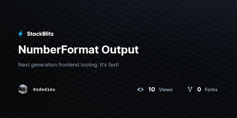 numberformat output stackblitz