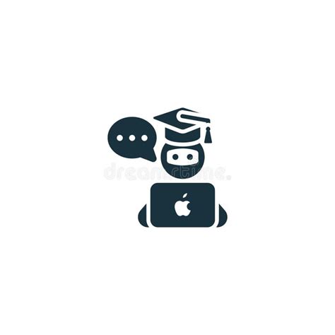 Self Learning Chatbot Icon Monochrome Simple Virtual Assistant Icon For Templates Web Design