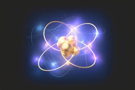 Atomic Nucleus Electrons Neutrons Protons Model Shows That An Atom Is