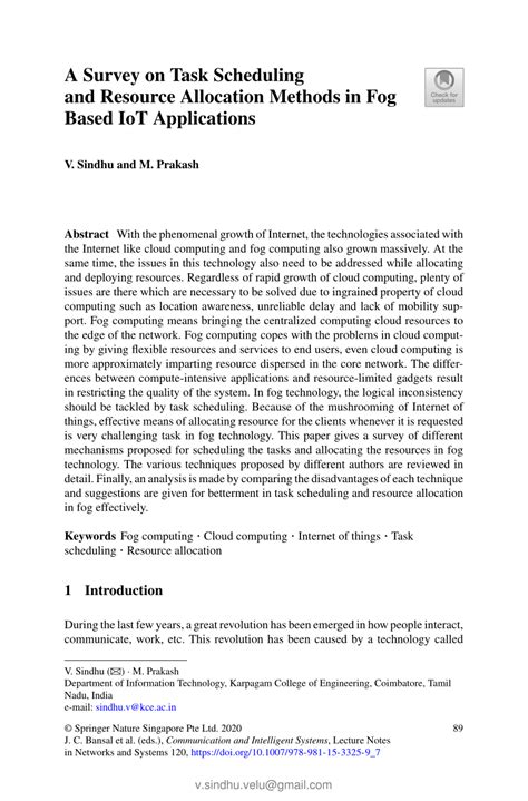 Pdf A Survey On Task Scheduling And Resource Allocation Methods In