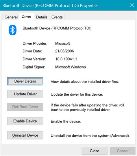 bluetooth microphone of bt headset does not work rfcomm protocol tdi