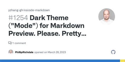 Dark Theme Mode For Markdown Preview Please Pretty Please