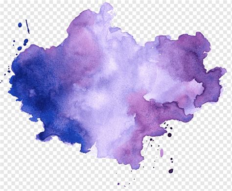 보라색 파란색 그런 지 수채화 얼룩 질감 스플래시 그림 배경 Png Pngwing
