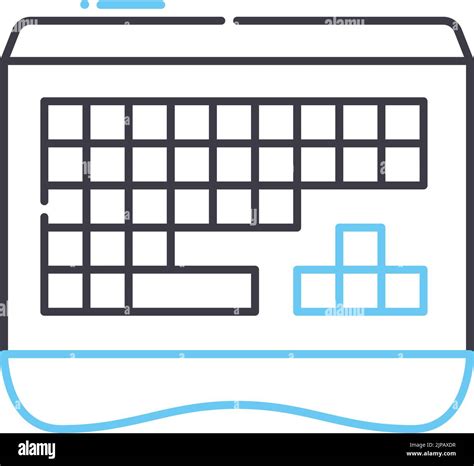 Keyboard Line Icon Outline Symbol Vector Illustration Concept Sign