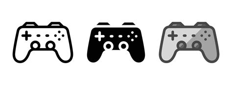 multipurpose analog gamepad vector icon in outline glyph filled