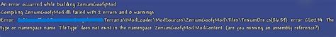Tmodloader Tiletype Does Not Exist In The Namespace Cs0234