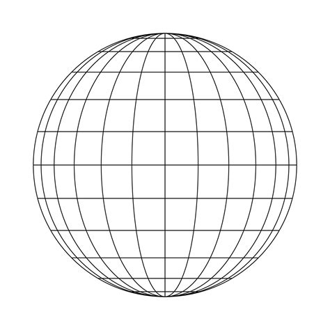 Earth Planet Globe Grid 51034275 Vector Art At Vecteezy