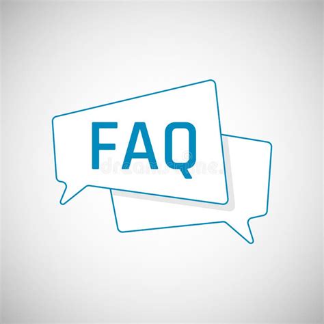 Frequently Asked Questions FAQ Banner. Speech Bubble with Text FAQ Stock Vector - Illustration ...