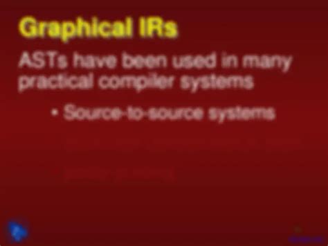 Graphical Ir And Taxonomy Compiler Construction Lecture Slides