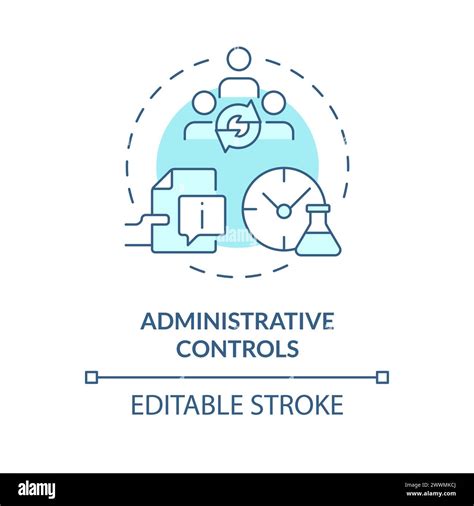 Administrative Controls Soft Blue Concept Icon Stock Vector Image And Art