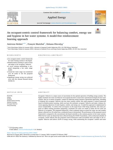 Pdf An Occupant Centric Control Framework For Balancing Comfort
