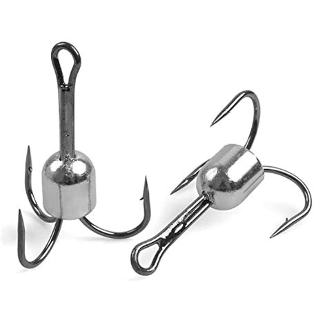 Snagging Hooks Snagging Weighted Treble Hooks 5pcs Large Weighted Fishing Hooks