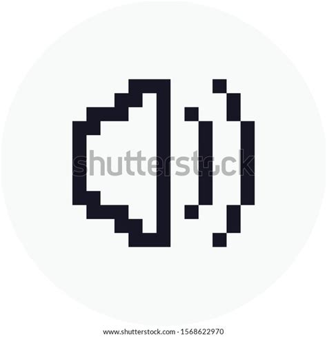 speaker pixel icon 8 bit volume stock vector royalty free 1568622970