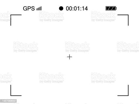 Focusing Screen Of The Quadcopter Camera Viewfinder Vector Template Of Viewfinder Camera