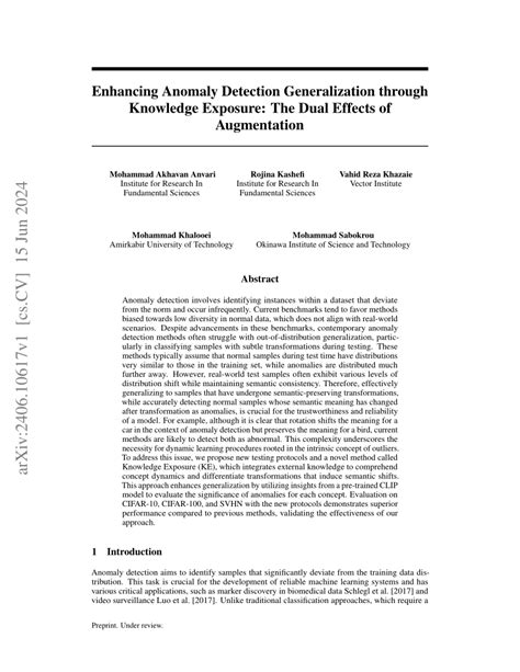 Pdf Enhancing Anomaly Detection Generalization Through Knowledge