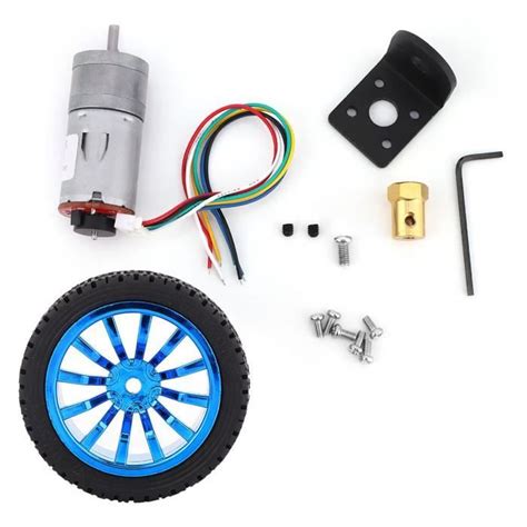 Motoréducteur Codeur Zjchao Diy 12v Support Kit Roue 65 Mm Haute Qualité Cdiscount