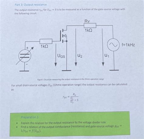 Solved Part 3 Output Resistance The Output Resistance Tps
