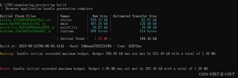 Angular打包常见错误error Bundle Initial Exceeded Maximum Budget Bud Csdn博客