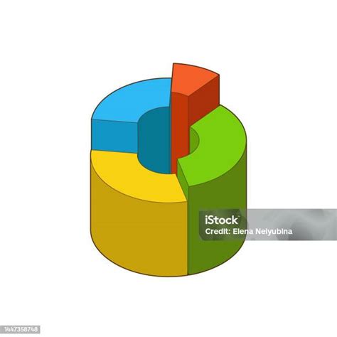 도넛 원형 차트 아이콘 배경에 격리 3d 아이소메트릭 다이어그램 벡터 그림 Donut Chart에 대한 스톡 벡터 아트 및 기타 이미지 Donut Chart 과학자