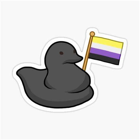 Nb Pride Peeps Black Chick Peep With Non Binary Pride Flag Lgbt Sticker For Sale By Zphal