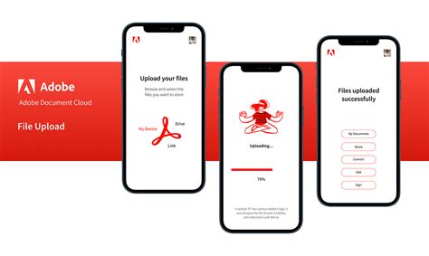File Upload UI For Adobe Document Cloud Behance
